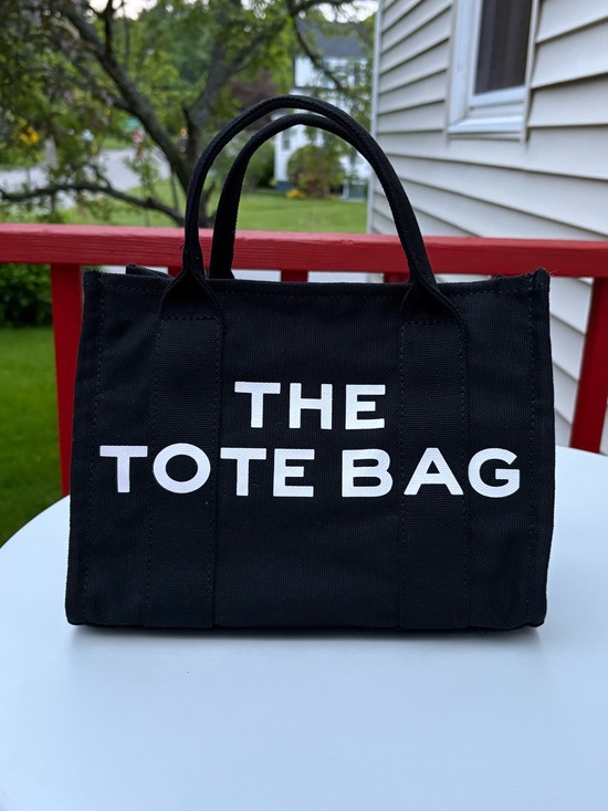 Bags | The Tote Bag Black Canvas Tote Bag | Poshmark